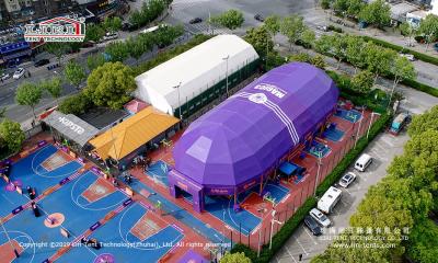China Customized special tent in purple color for outdoor sports events for sale