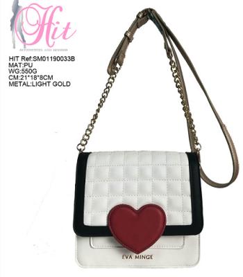 China Wholesale latest design women ladies lattice pattern pu leather crossbody bag for sale