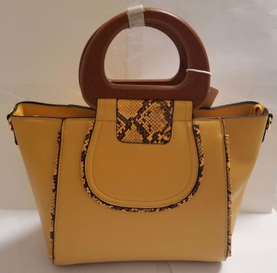 China Hot Sale Fashion Handbags Women bags Designer Handbags with wood handle for Women Leather PU Bag Crossbody and Shoulder for sale