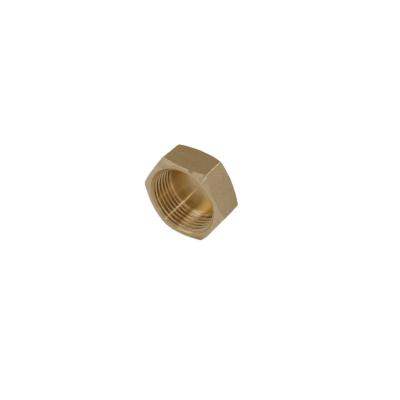 China ISO 228 Weibliche Kupfer natürliche Farbe Faden 1 Zoll Messing Stecker für Rohrbefestigung zu verkaufen