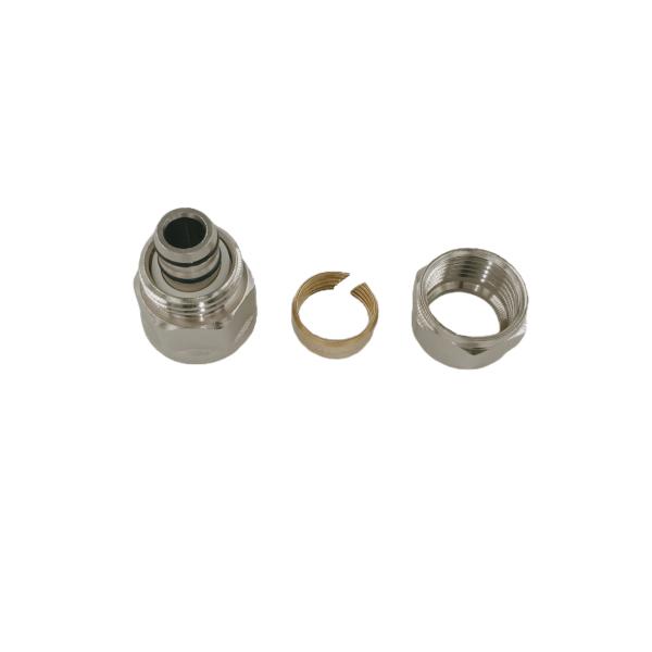 Quality Thread ISO228 Brass Compression Fittings 16mm Female Straight Union for sale