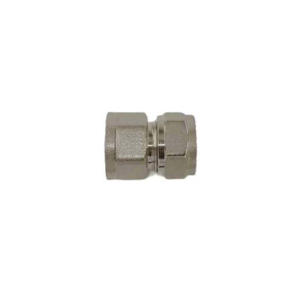 Quality Thread ISO228 Brass Compression Fittings 16mm Female Straight Union for sale