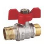 China PTFE Seal Brass Mini Ball Valve Max 16 bar Round Head Code for sale