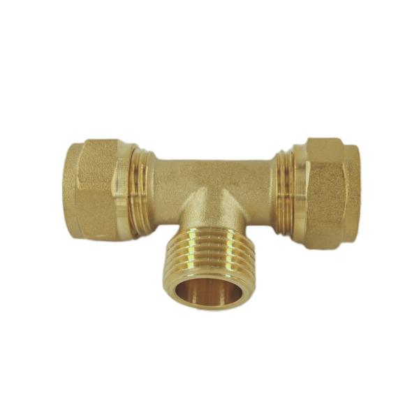 Quality Industry Function 16mm Compression Tee Fittings For Temperature Range -20°C To 120°C for sale