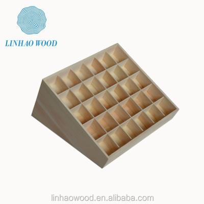 China unfinished wooden candy/cake/chocolate display box with compartments for sale