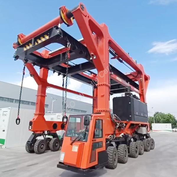 電気コンテナ ストレッドル 輸送機 コンテナ処理車