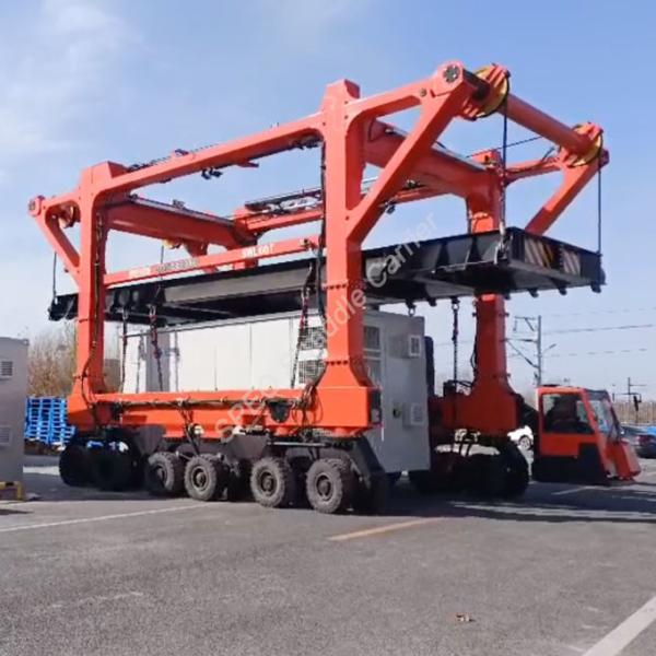 電気コンテナ ストレッドル 輸送機 コンテナ処理車