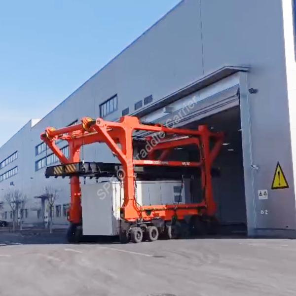 電気コンテナ ストレッドル 輸送機 コンテナ処理車