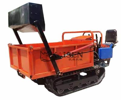 China 1.5T All Terrain Crawler Carrier 1.5 Ton Small Truck Mini Loader Dumper For Oil Palm for sale