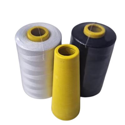 China A linha brilhante branca/do preto costura, branco cru girou a linha de costura do poliéster à venda