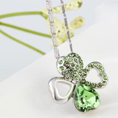 China Ref No.: 140230 Lucky Clover Necklace wholesale jewellery thailand wholesale crystal jewelry for sale