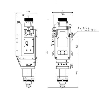 Quality BOCI BLT4 Series Laser Cutting Head 0-15kW FL150/200 High Speed Metal cutting for sale