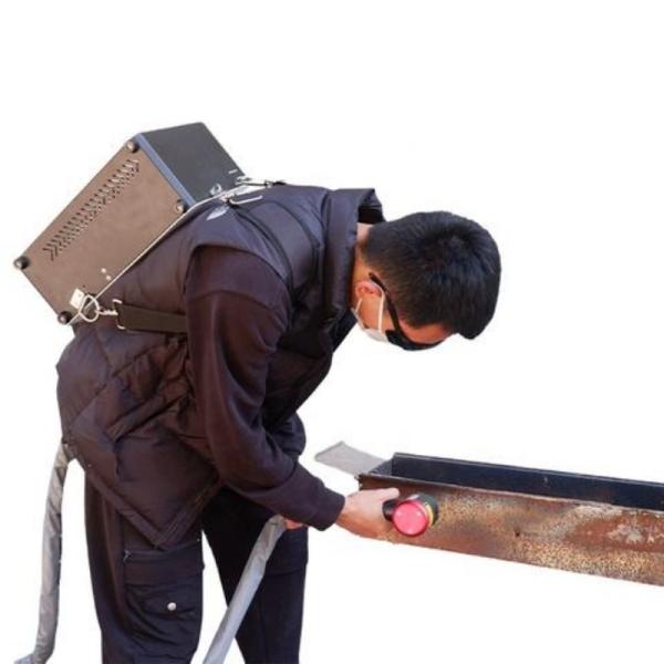 Quality Pulse laser rust cleaning machine Backpack 100w coating and paint removal hand for sale