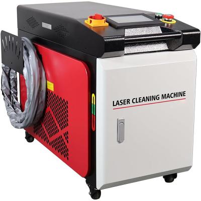 China Non-contact Laser Cleaning Machine for Welds RAYCUS 1500W Portable Wood Stone Metal Rust Removal for sale
