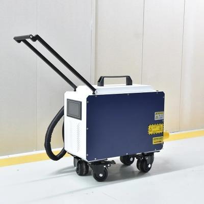 China HIGHYAG 2024 Portable 100w 200w 300W Raycus Max JPT Pulsed Laser Cleaning Machine for Wood Paint Rust Removal for sale