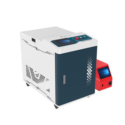 China 4 in 1 Laser Cleaning Welding Cutting Machine with Double Wobble Auto Wire Feeder and Handheld Laser Welder for sale