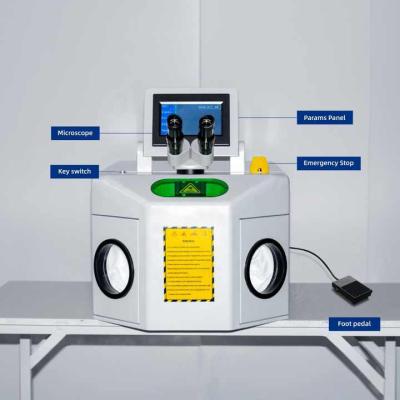 China 200W Jewelry Laser Welding Machine for Silver Gold Chains Necklaces 0.5-10ms Pulse Width Focal Spot Diameter of 0.2 2.0 mm for sale