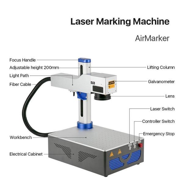 Quality 1064nm Laser Marking Machine Raycus 20W 30W Foldable Fiber Machine for DIY for sale