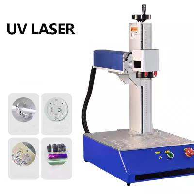 China 3W 5W 8W Air-cooled UV Laser Marker Machine and Uv Laser Marking Machine with Graphic Format Supported BMP for sale