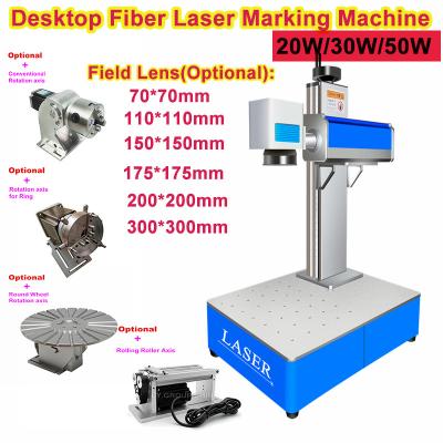 China Gantry Type Configuration 20W 30W 50W Raycus Metal Stainless Steel Fiber Laser Marking Machine for Printing Shops for sale