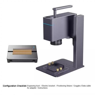 China Small Size Pulsed Fiber Laser Marking Machine for Portable Deep Marking on Credit Card for sale
