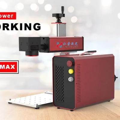 China 20w 30w Mini Rotary Rotating Marker Laser Medals Dog Tages Engraved Machine Portable Fiber Laser Marking Machine for Leather for sale