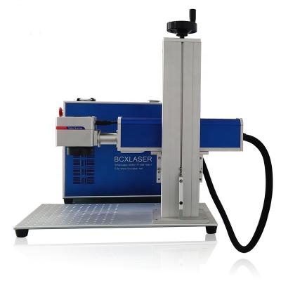 China HM Portable Small Fiber Laser Marking Machine for Metal Sale 20w 30w 50w 100w Max Raycus JPT Cnc Desktop Color AI Supported for sale