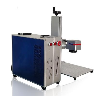 China HM Portable Small Fiber Laser Marking Machine for Metal Sale 20w 30w 50w 100w Max Raycus JPT Cnc Desktop Color AI Supported for sale