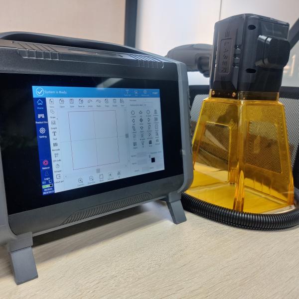 Quality Mini Portable Laser Engraving Machine for Tyre HIGHYAG Laser Head II-VI Optical for sale