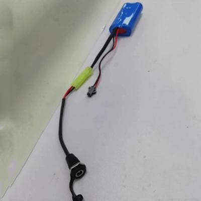 China Custom 18650 Li Ion Battery Pack 2cells In Series With Barrel Connector DC5521 Female for sale