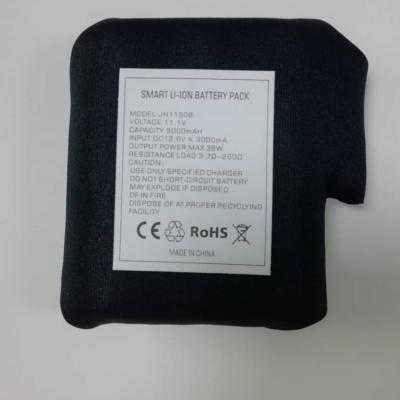 China Black 12V 5000mAh Battery With BMS Protection For Heated Suit for sale