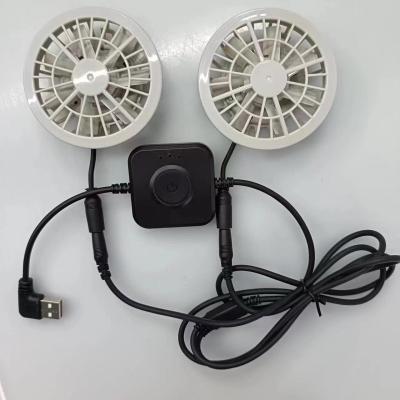 China Japanese Brushless Motor Air Conditioning Vest Fan Small Two Fans In One Lightweight for sale