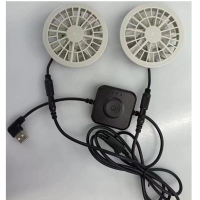 China Japanese Brushless Motor Air Conditioning Vest Fan Small Two Fans In One Lightweight for sale