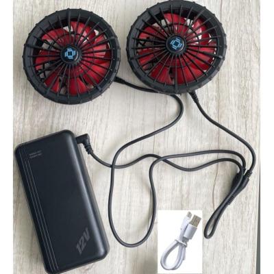 China Ar condicionado casaco ventilador de arrefecimento bateria 12v 20000mAh alta velocidade 10H tempo de trabalho à venda