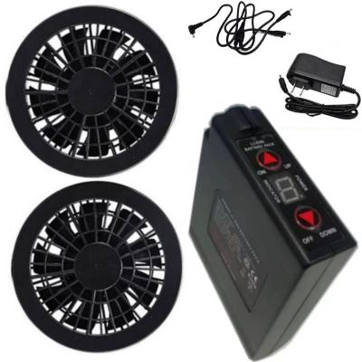 Cina 7.2V Jacket Cooling Fan Battery Set 4400mAh Con Caricabatterie Per Abbigliamento Da Lavoro Estive in vendita