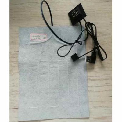 Cina Indumenti personalizzati Pad di riscaldamento 15x20cm 5V con interruttore per indumenti riscaldati in vendita