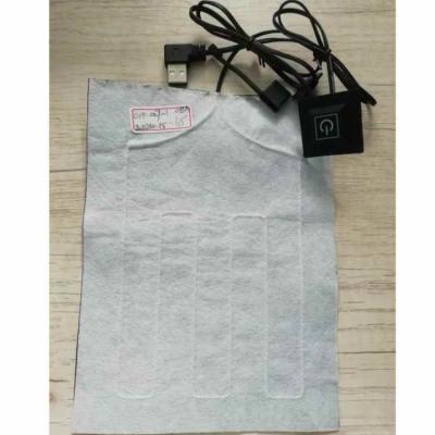 Cina Indumenti personalizzati Pad di riscaldamento 15x20cm 5V con interruttore per indumenti riscaldati in vendita
