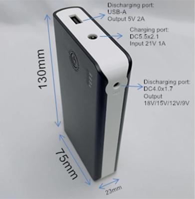 中国 バッテリー パワーバンク DC 4レベル 出力電圧 18V 15V 12V 9V 夏のコートファン 販売のため