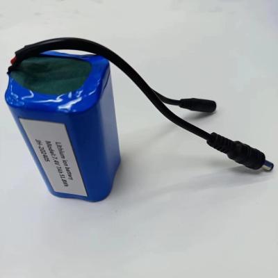 China LED Strip Light Battery 7.4V Max Capacity For 4cells 18650 Battery With DC Plug for sale