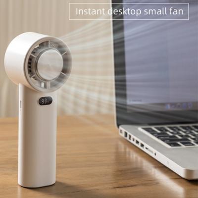China Stepless Speed Regulation Ice Cooling Fan 13000 RPM Bladeless Portable Hand Held Fan 3600mAh for sale