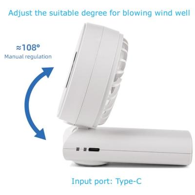 China Ventilador portátil com display digital LED, operado por bateria, para pendurar no pescoço, ventiladores elétricos dobráveis para viagem à venda