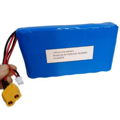 China Custom Battery Pack 7s1p 18650 24V 3500mAh For 350W Motor with Xt60 plug for sale