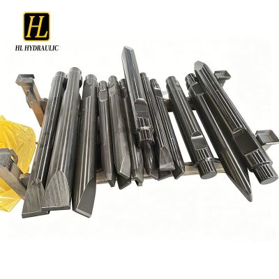 China Rammer S55 Chisel for Excavator Hydraulic Breaker Spare Parts Durable Chisels of Hydraulic Hammer Machinery Parts for sale