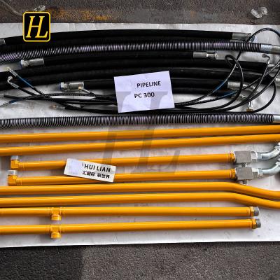 China PC300 PC400  KOMATSU Pipeline Complete Hydraulic Breaker Pipeline Kit Weld & Weld Free Type High Pressure Excavator Auxiliary Hydraulic Hose Steel Tube Assembly for sale
