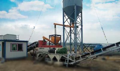 China High Performance Mobile Ready Mix Concrete Plant , Compact Wet Batch Concrete Plant for sale