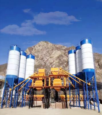 China 2 * 18.5kw Transit Mix Concrete Plant , Large Hzs60 Concrete Batching Plant for sale