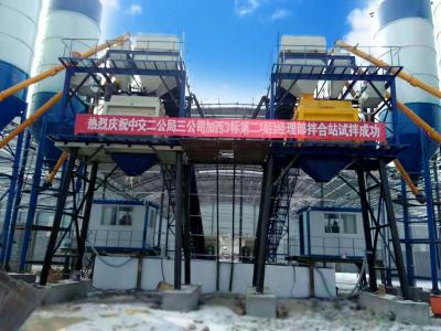 China Fast Double Concrete Mixing Plant , 80 T / H Concrete Batching Systems for sale