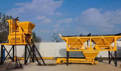 China 50Hz HZS25 Concrete Batching Plant , AC 380V Mobile Ready Mix Concrete Plant for sale