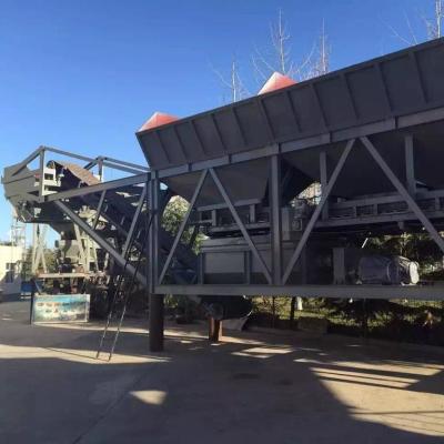 China 500T / H Movable Stabilized Soil Mixing Station Double Shaft Forced With Bin for sale