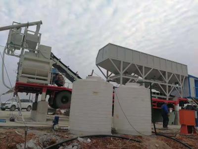 China Flexible Mobile Concrete Batching Plant , Tubular Automatic Batching Plant for sale